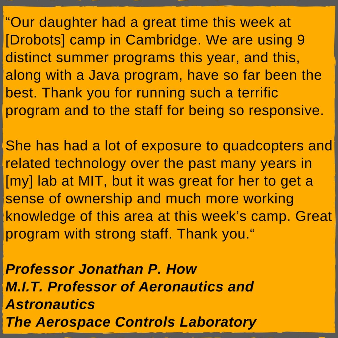 Drone Summer Camp Program Ages 6-18. STEM Drone For Kids & Teens